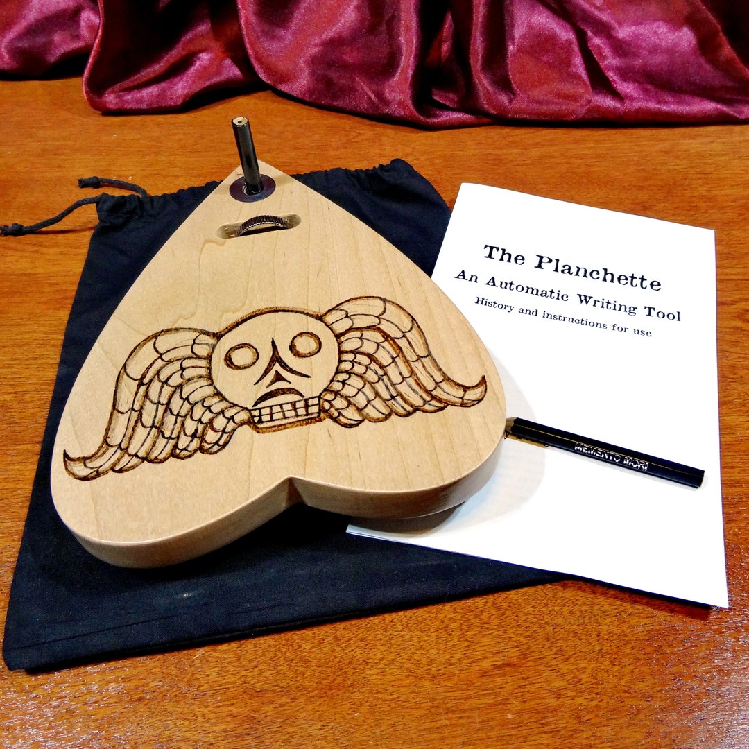 Automatic Writing Planchette Talking Board Hard Maple Wood Deaths Head ...