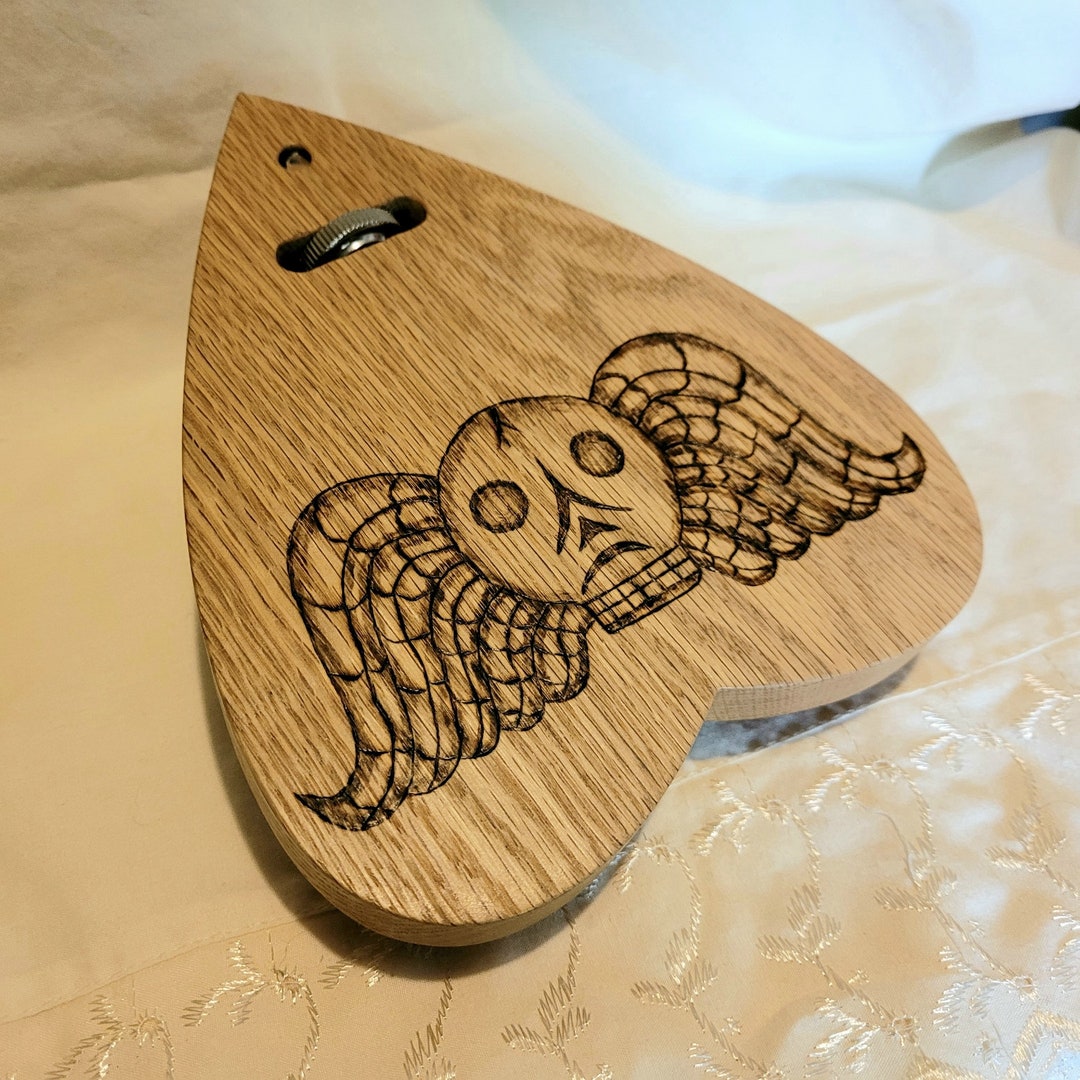 Oak Winged Skull Death's Head Automatic Writing Planchette Talking ...