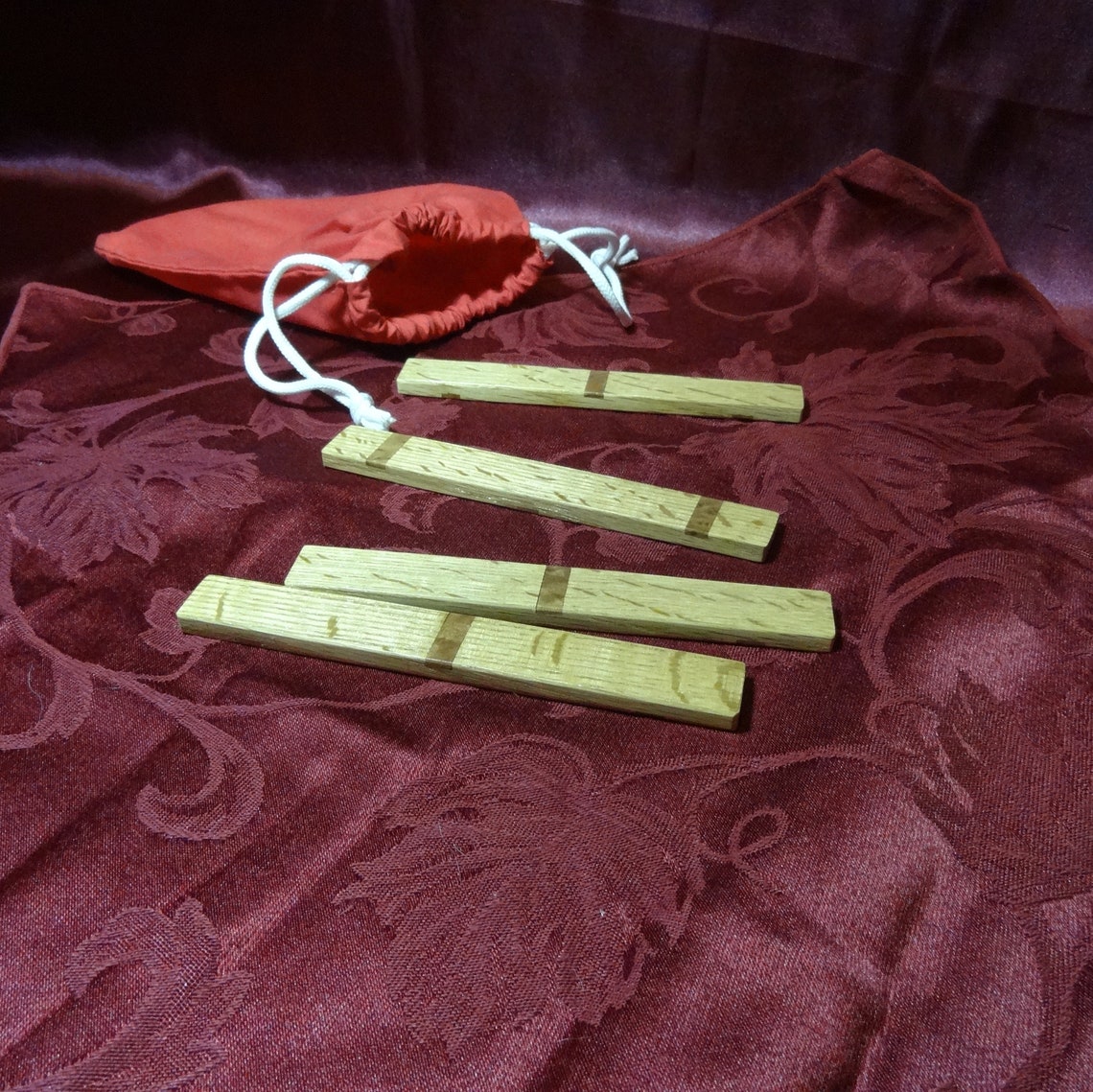 Druid Sticks / Casting Sticks Cherry With Padouk Inlay | Etsy