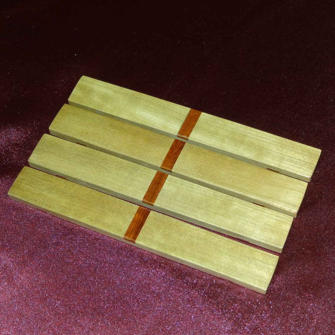 Druid Sticks / Casting Sticks Cherry With Padouk Inlay Drawstring Bag ...