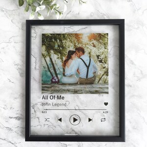 Custom Music Glass Plaque Framed Song Glass Music Inspired Glass Plaque ...