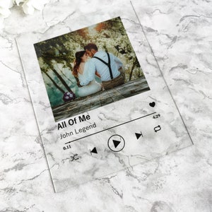 Custom Music Glass Plaque Framed Song Glass Music Inspired Glass Plaque ...