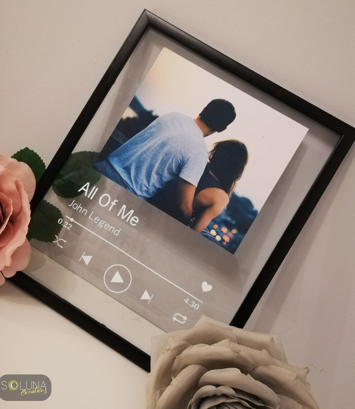 Custom Music Glass Plaque Framed Song Glass Music Inspired | Etsy