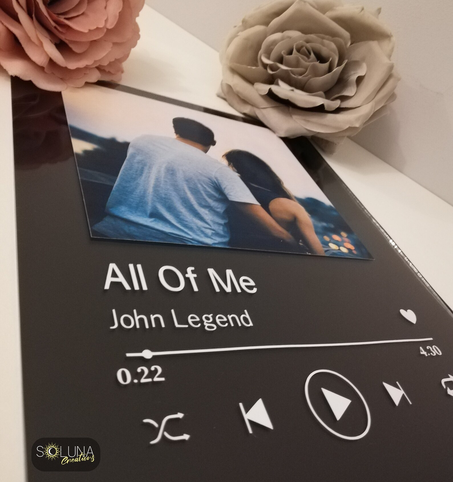 Custom Music Glass Plaque Framed Song Glass Music Inspired | Etsy