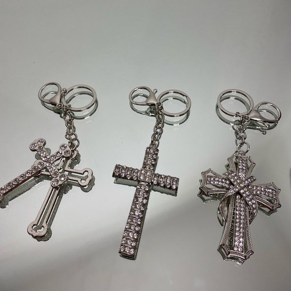 Cross Key Chain - Etsy