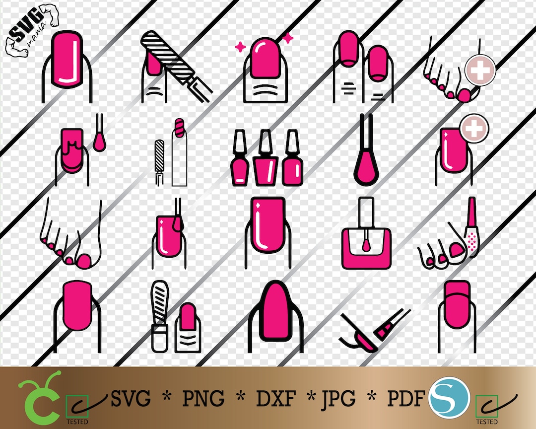 Nails SVG Digital Download, Manicure SVG, Nails Clipart, Manicure ...