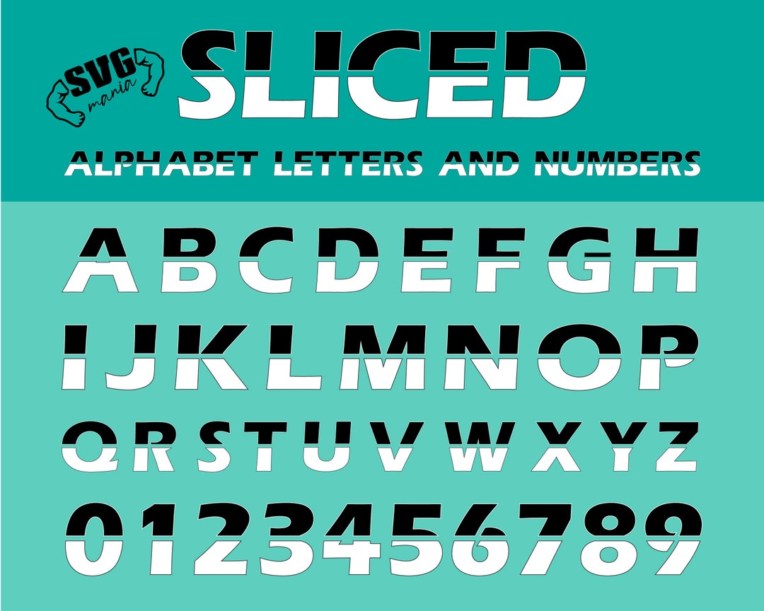 Alphabet SVG Digital Download, Sliced Letters Svg, Print Letters ...
