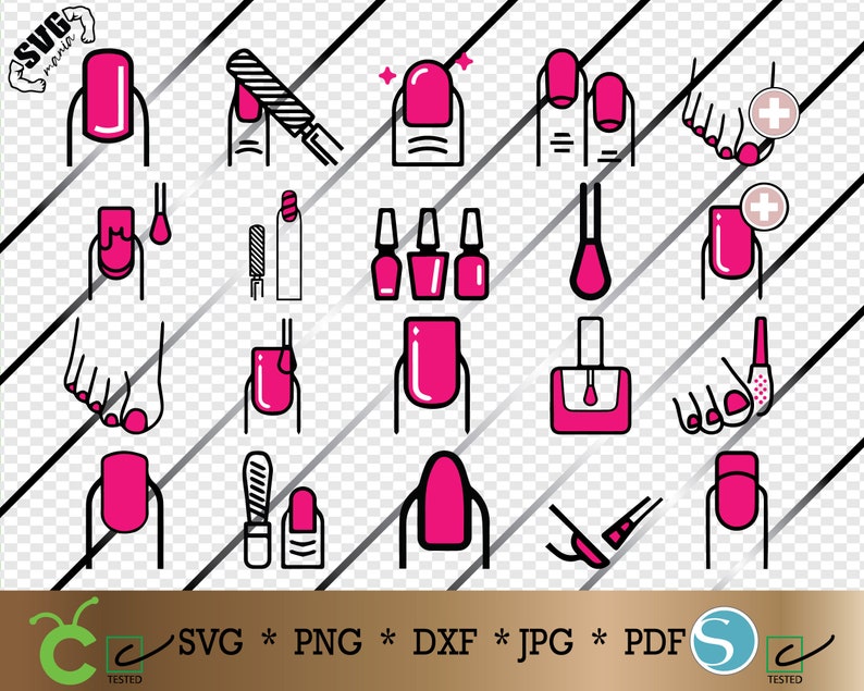 Nails SVG Digital Download, Manicure SVG, Nails Clipart, Manicure ...