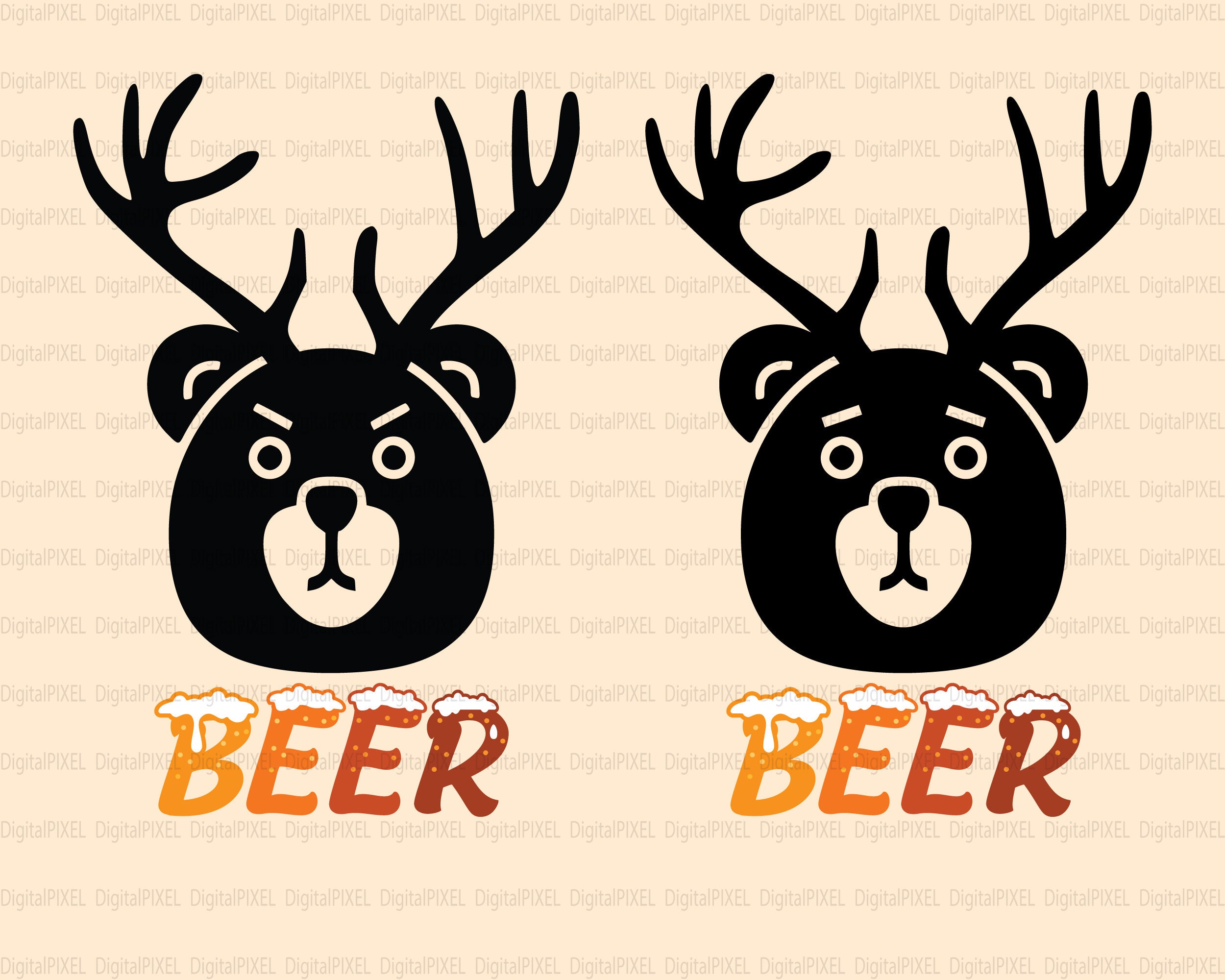 Bear Svg Digital Download, Beer BEAR DEER Svg, Beer Svg, Deer Svg, Bear ...