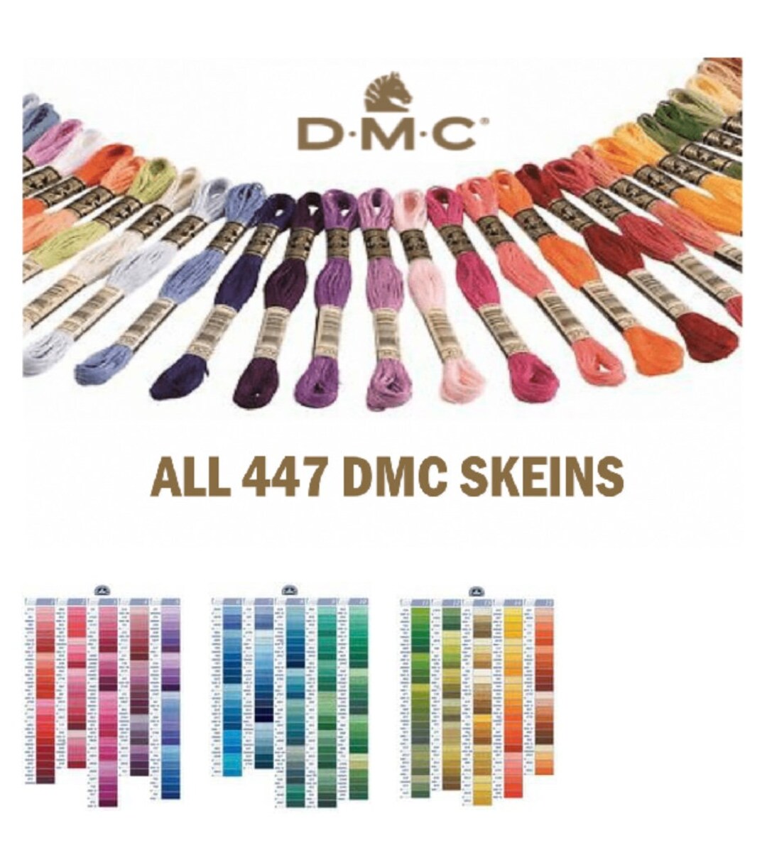 A Full Set of 447 DMC Threads - Etsy