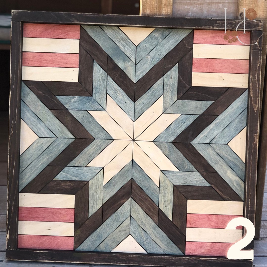Stars and Stripes Barn Quilt With Farmhouse Style Frame - Etsy