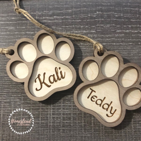 Paw Print Ornament - Etsy