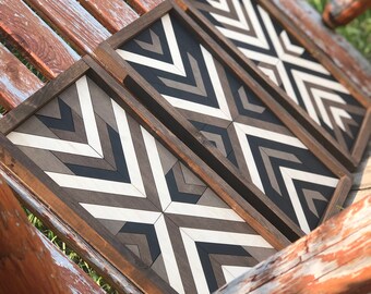 Stars and Stripes Barn Quilt With Farmhouse Style Frame | Etsy