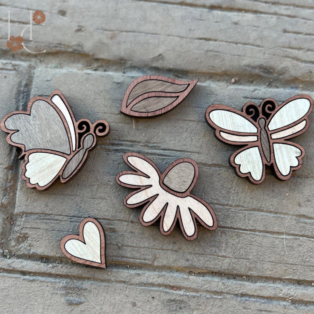 Wood Magnets - Butterflies - Etsy