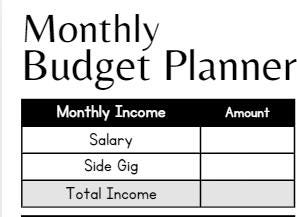 Printable Monthly Budget Planner - Personal Finance Tracker Template ...