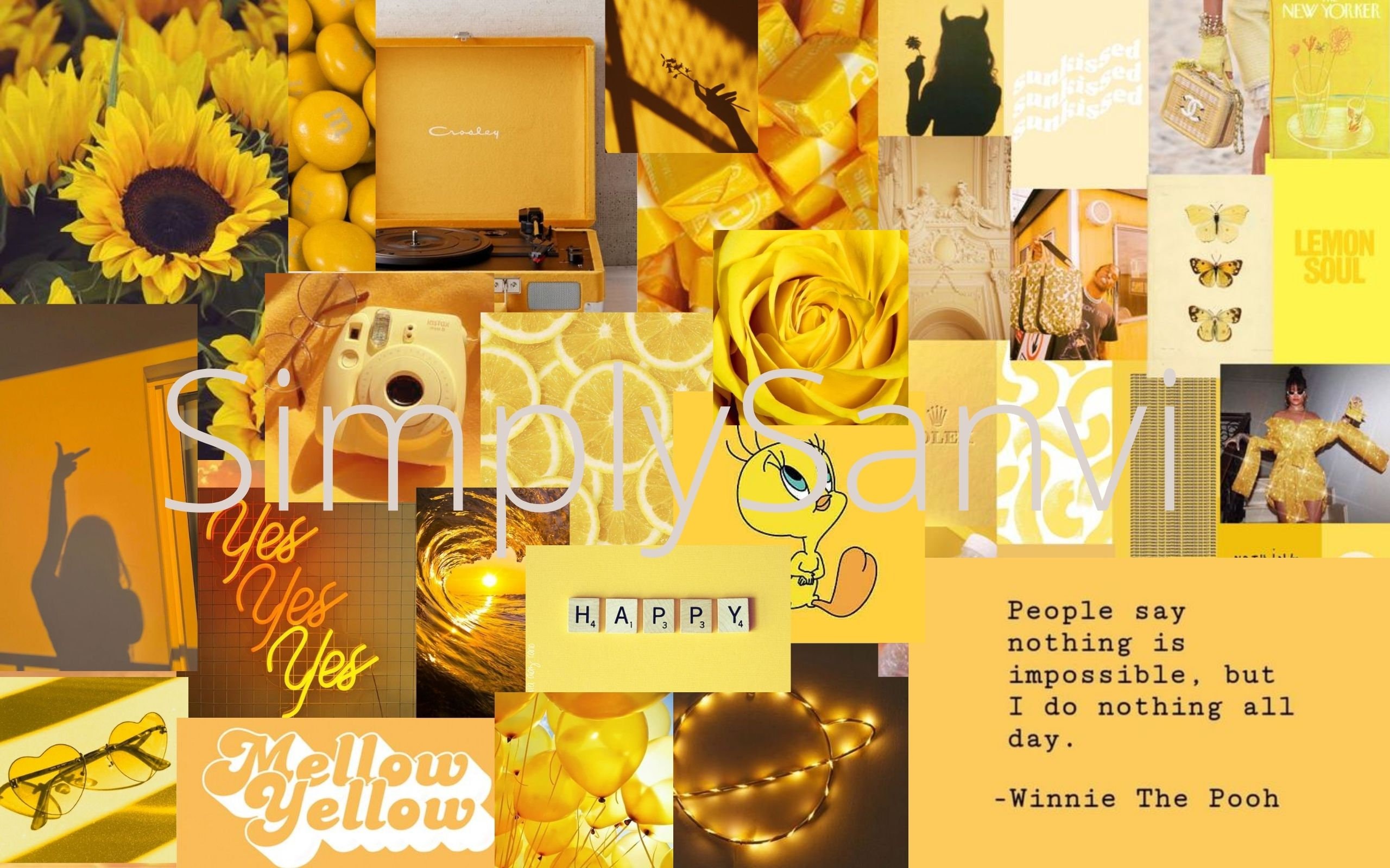 Yellow Aesthetic Collage - Etsy