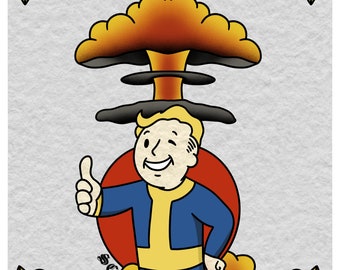 Fallout Tattoo Flash Print - Etsy
