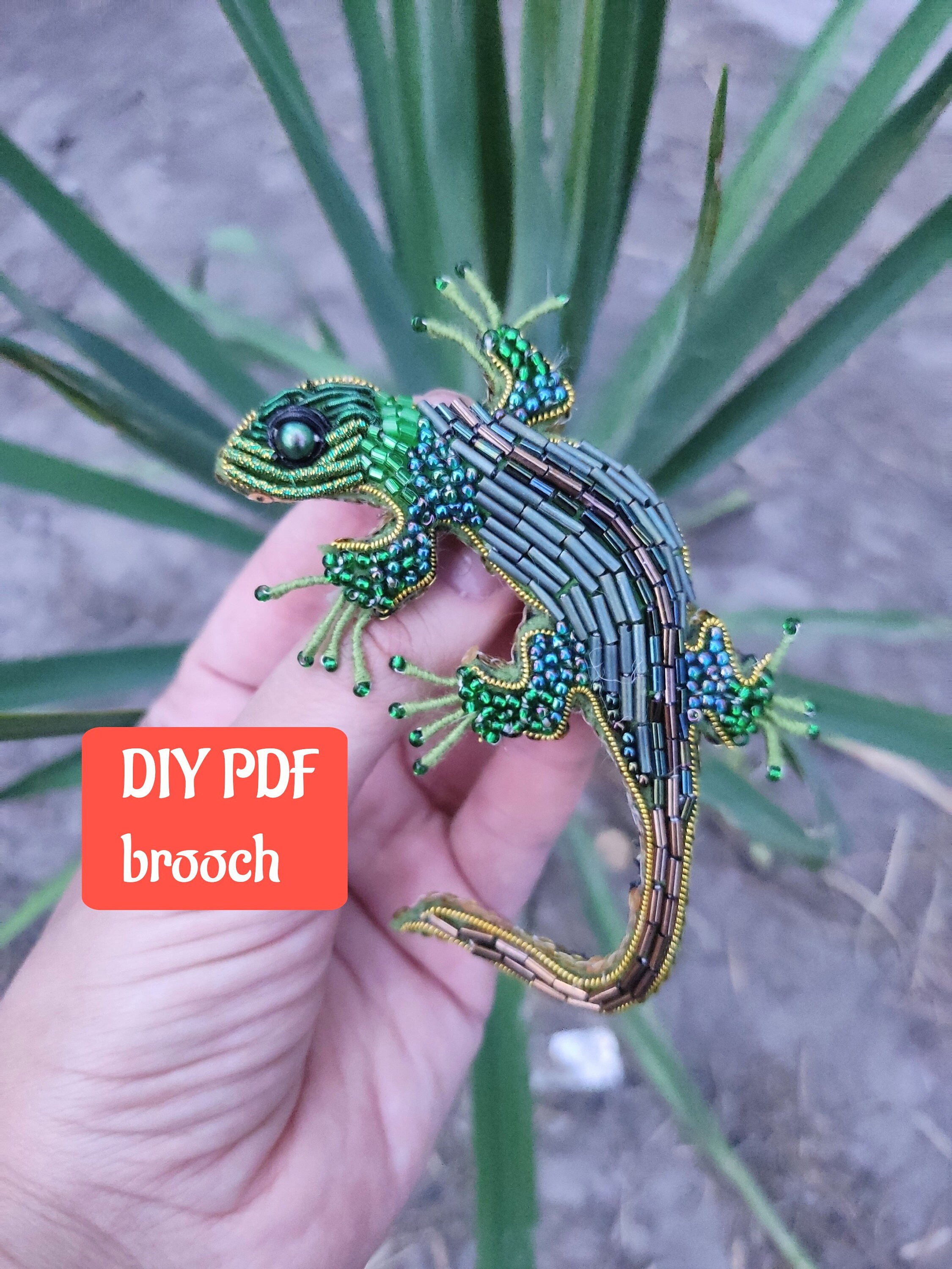 Lizard Brooch Tutorial Pattern Brooch Making Guide Step by - Etsy