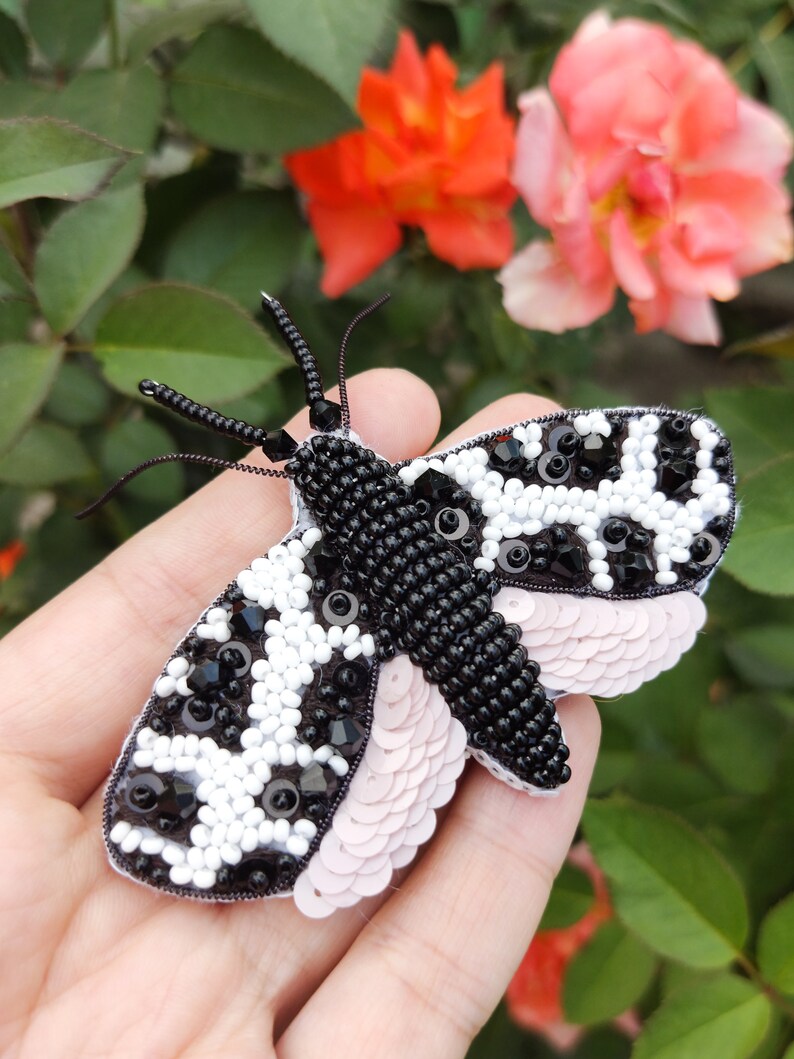 Cicada Brooch Tutorial, Pattern Brooch Making Guide Step by Step Instcuction Embroidered Beaded ...