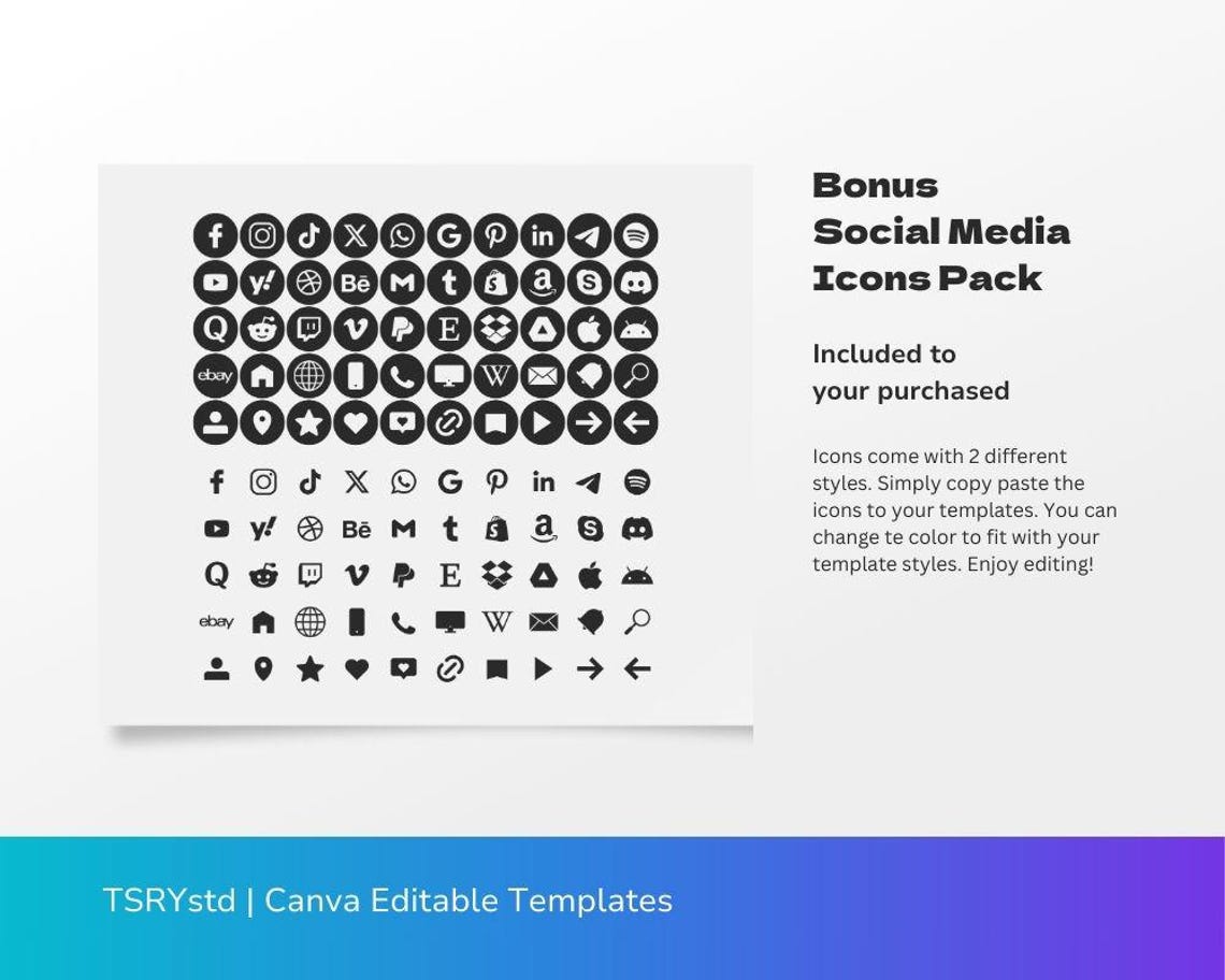 Box Label Template Canva, 8 Design Editable Label Templates, Size 2x4 ...