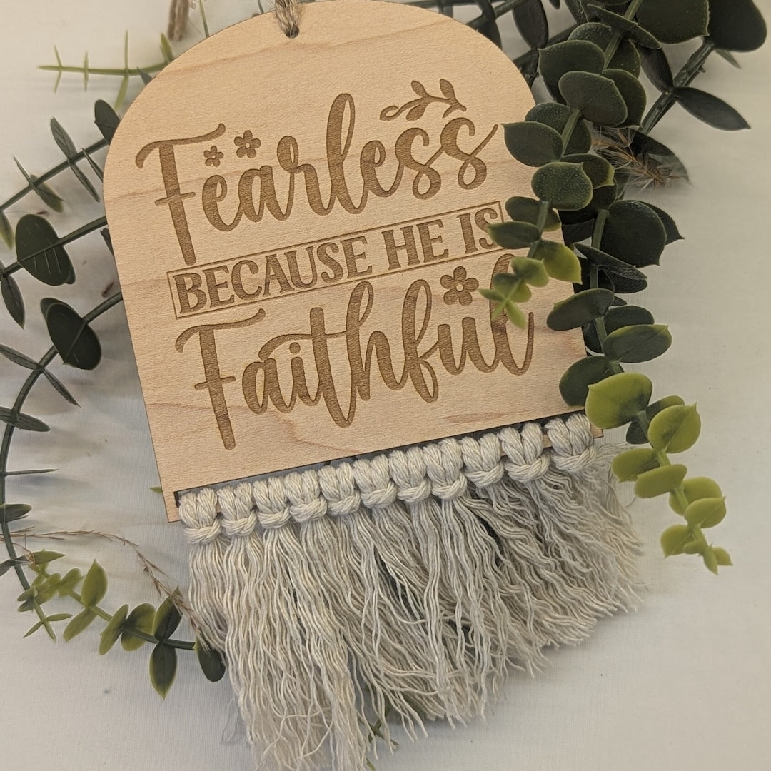 Engraved Bible Verse Macrame Sign: Christian Home Decor - Etsy