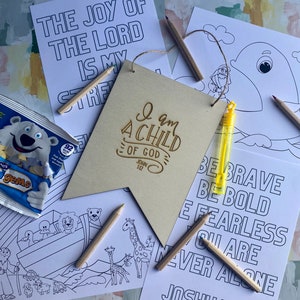 Childrens Activity Pack Bible Verse Christian Activity Pack Wedding ...