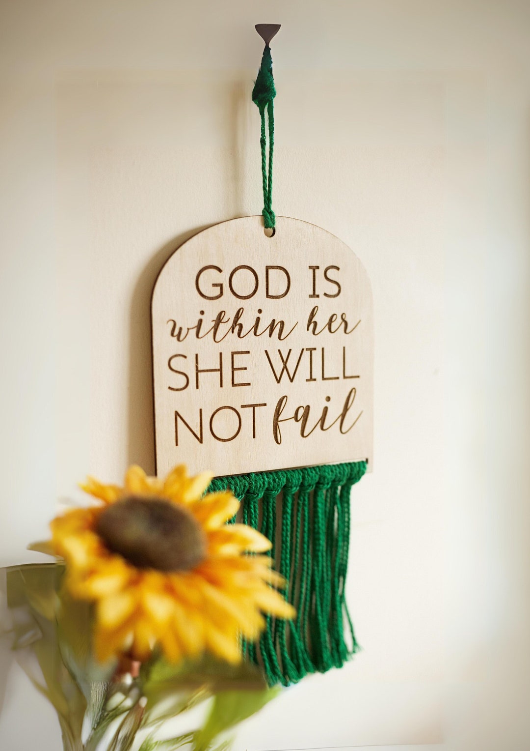 Bible Verse Hanging Macrame Sign | Kids Bible Verse | Bright Rope ...