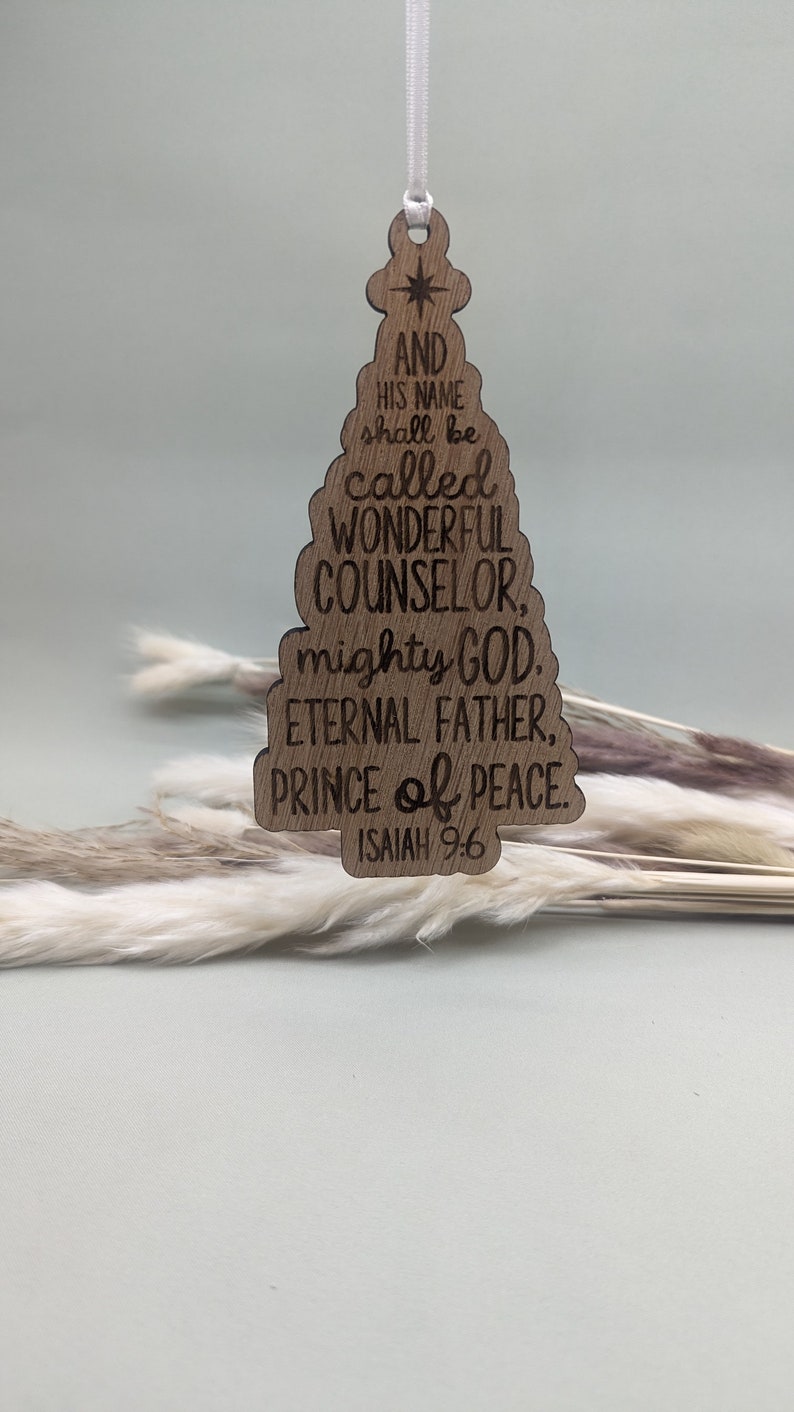 Names of God Tree Decoration | Isaiah 9:6 | This Little L | Christian ...