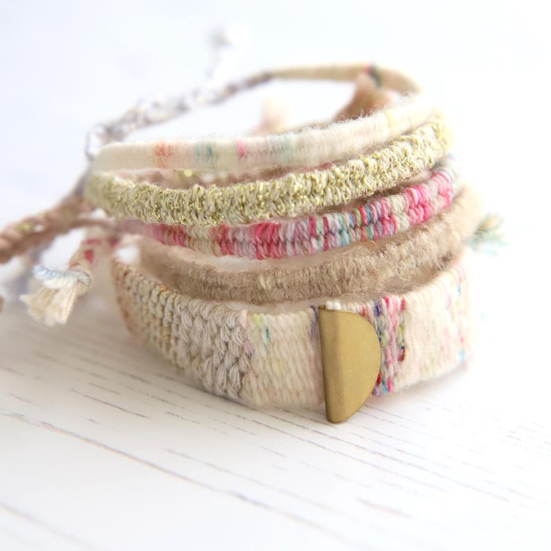 Handwoven Merino Wool Bracelet: Boho Surfer Style - Etsy