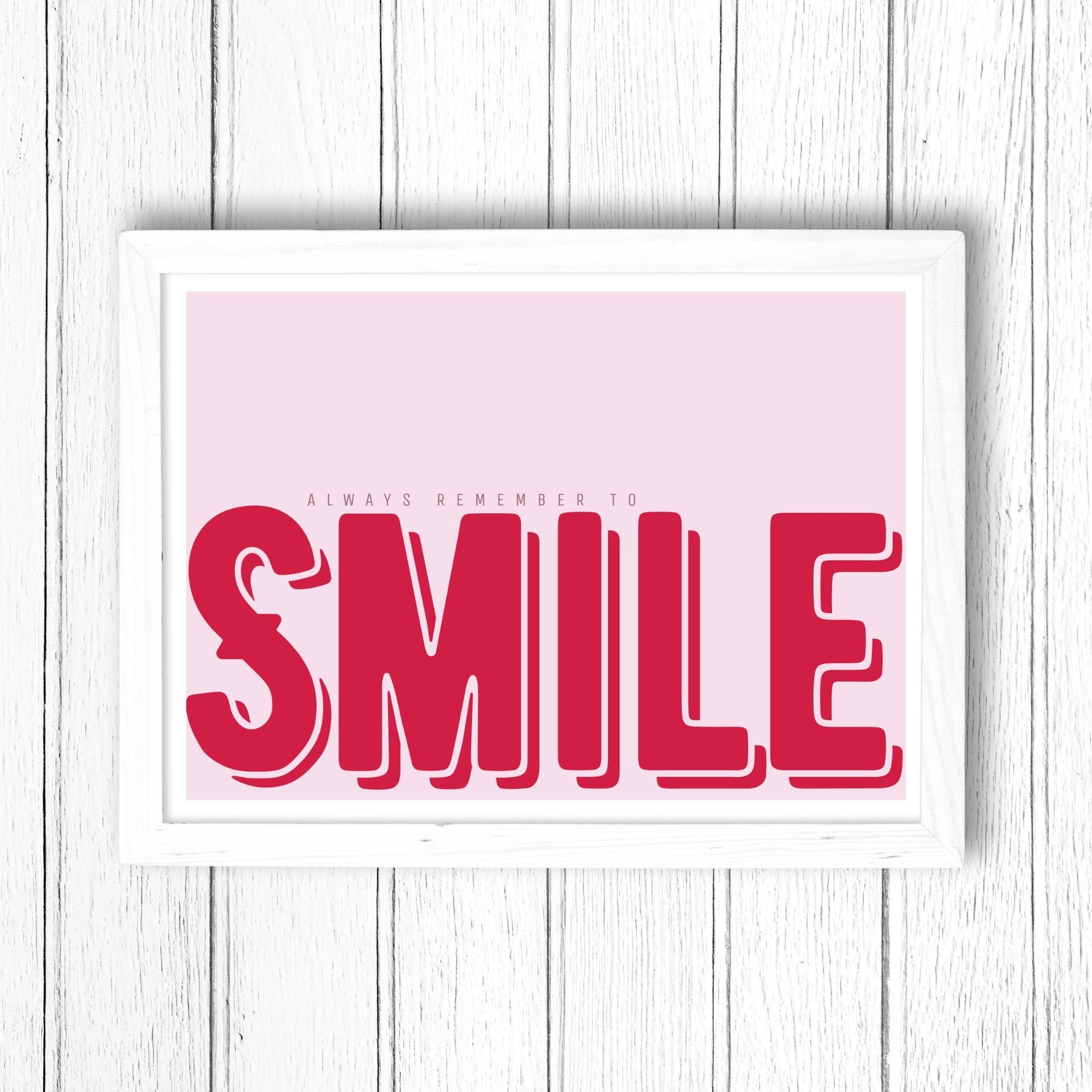 Always Remember to Smile Wall Print - Etsy