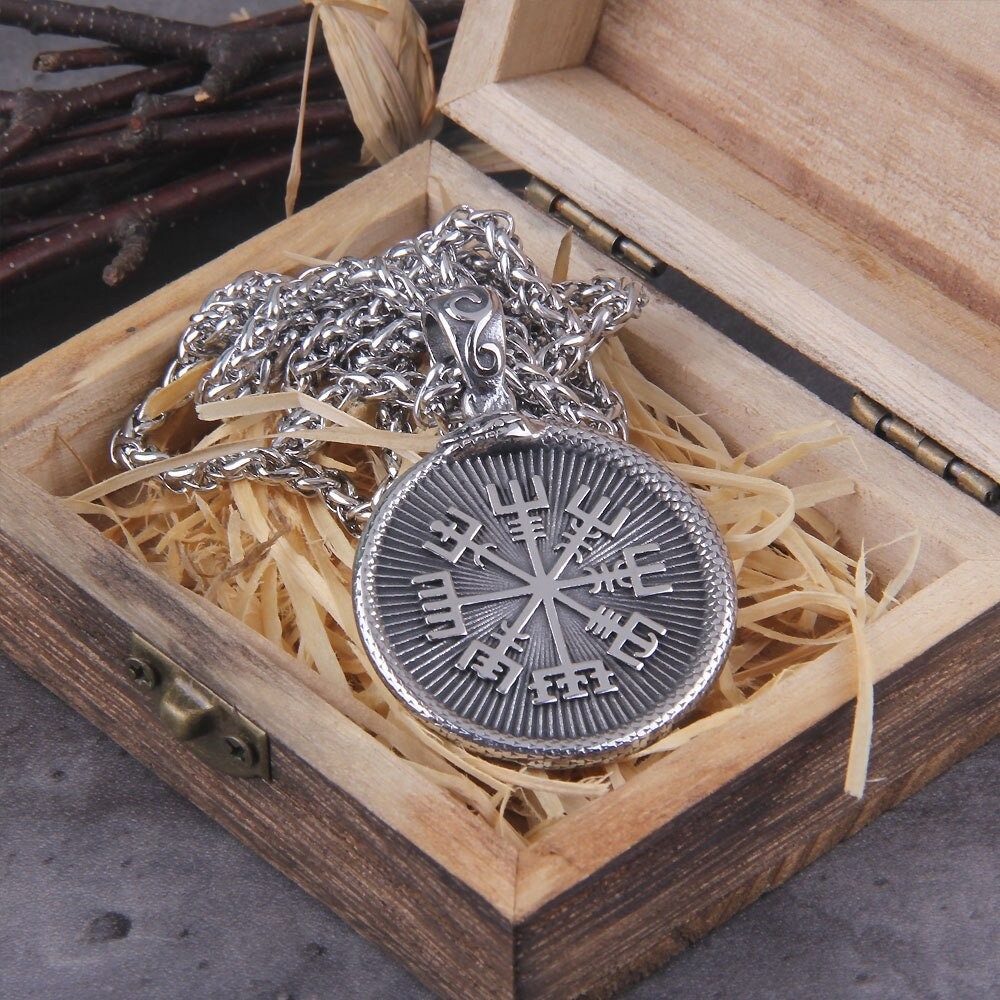 Infinity Ouroboros Norse Dragon Pendant With Viking Compass Motif in A ...