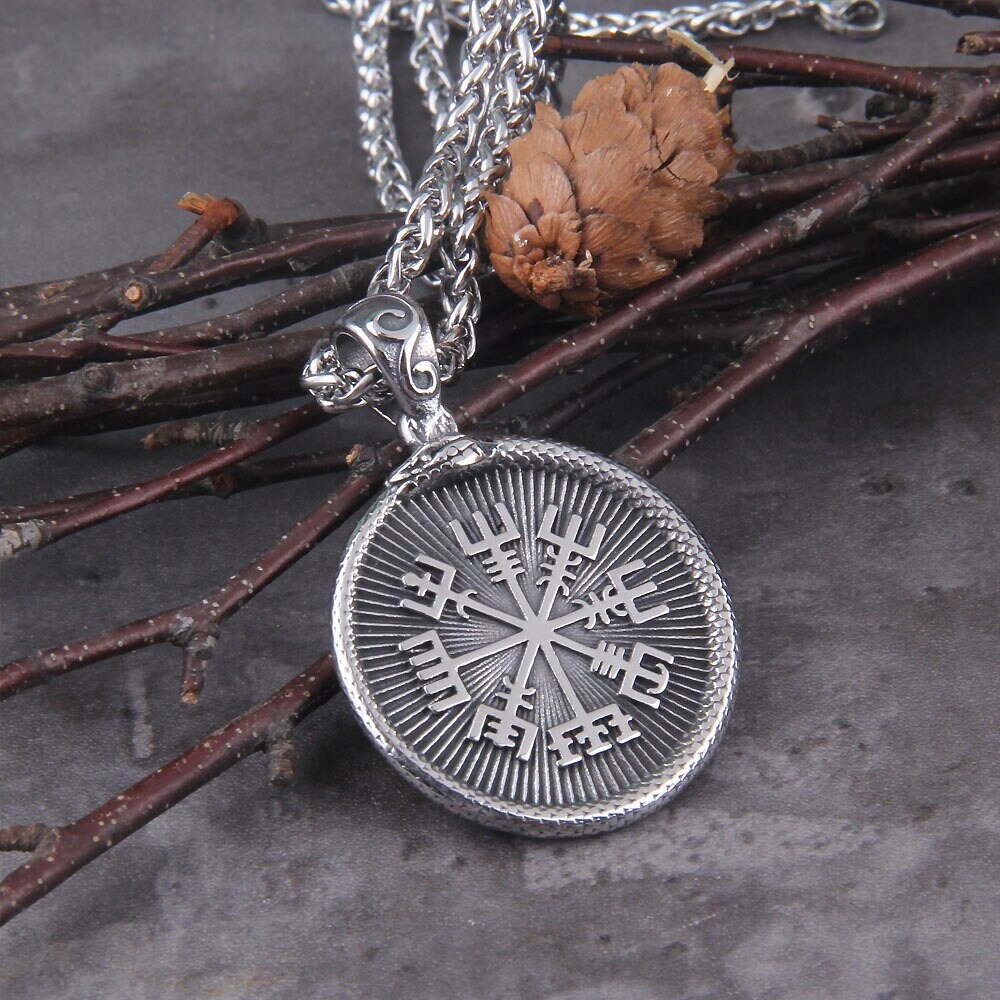 Infinity Ouroboros Norse Dragon Pendant With Viking Compass - Etsy