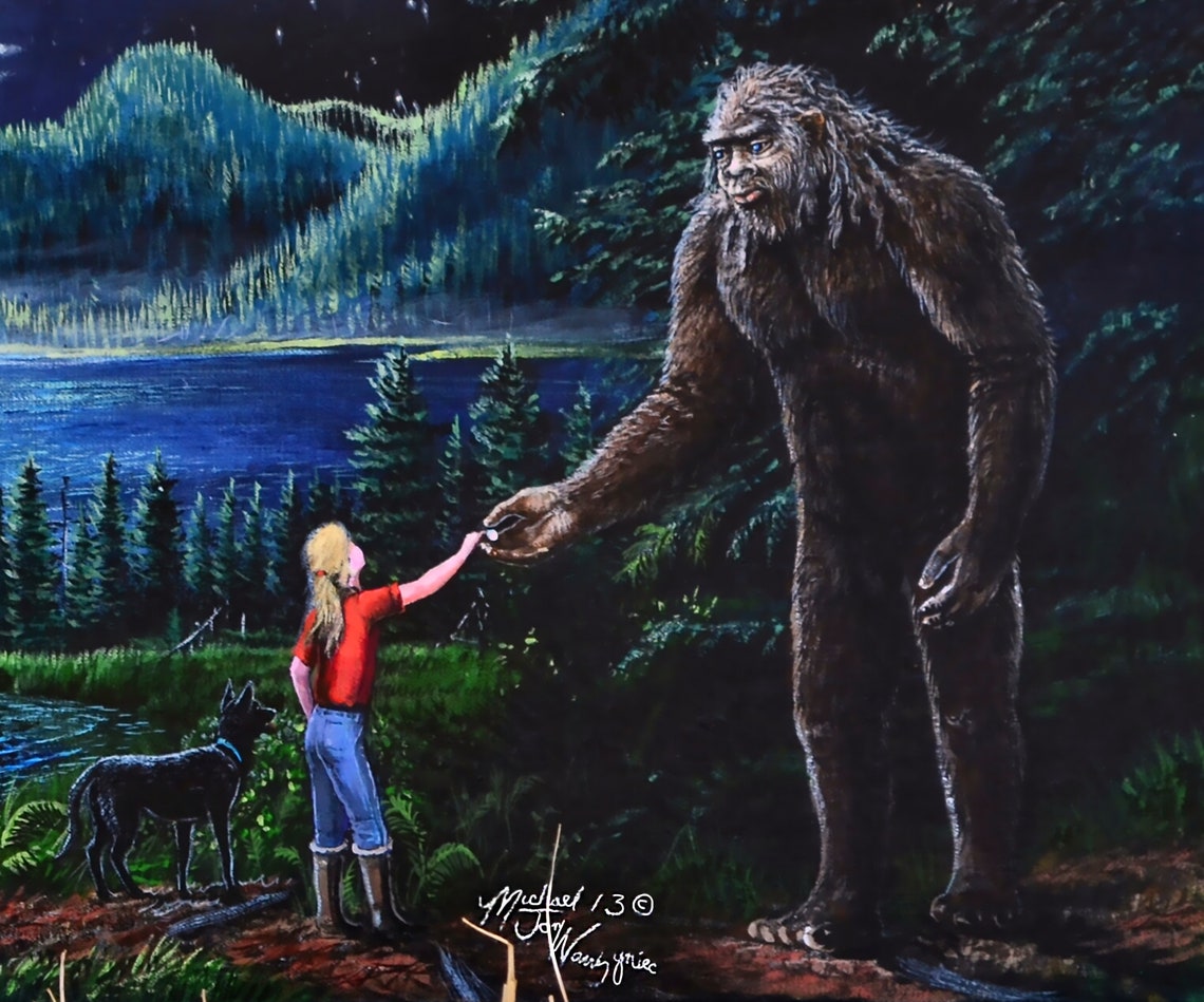 Bigfoot Painting - "my Little Secret" (poster) - Etsy