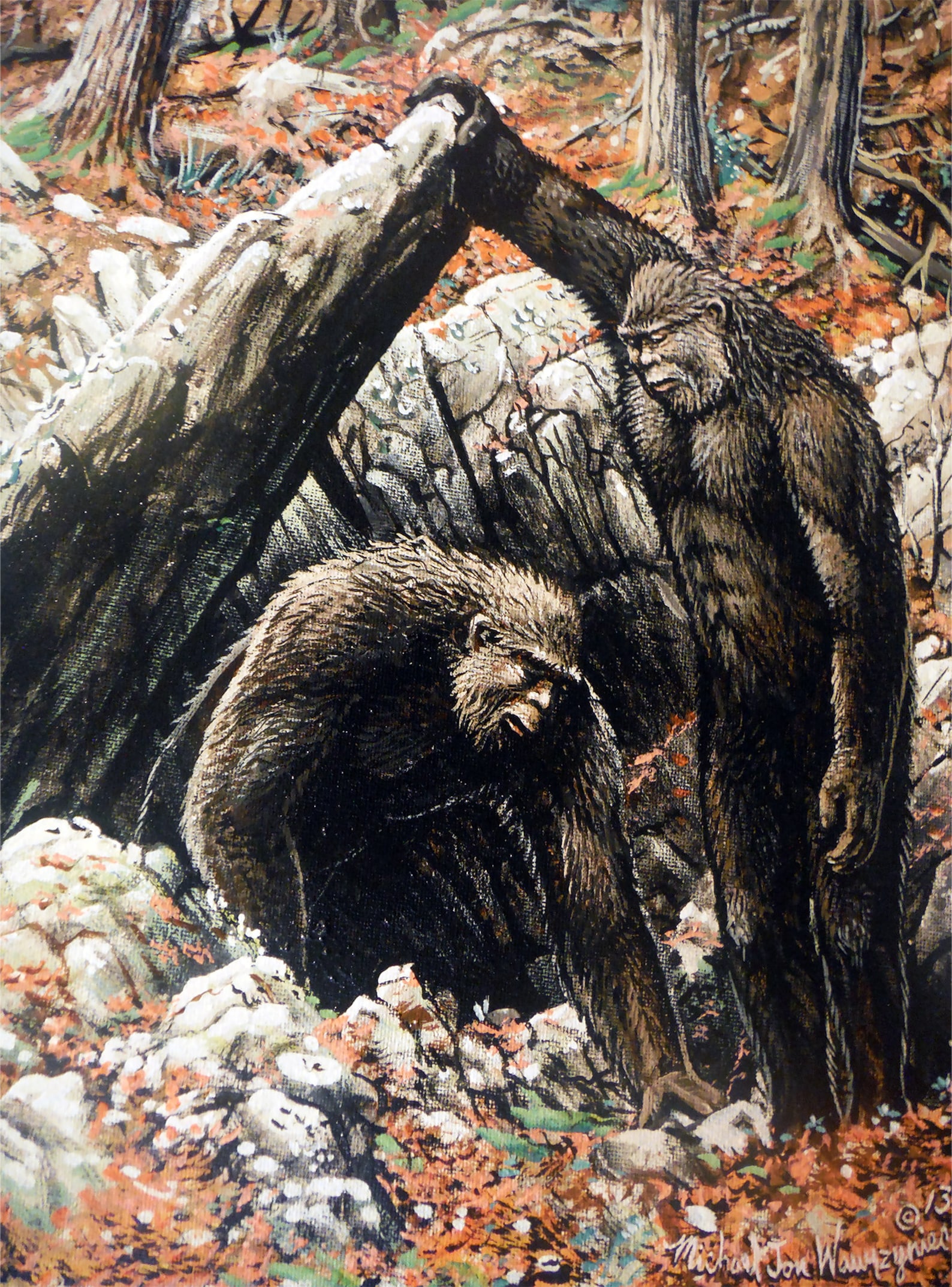 Bigfoot Painting hidden Entrance poster - Etsy