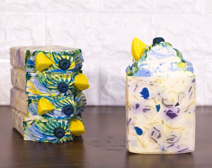 Blueberry Lemon Bar Frosted Soap | Velvet Soap Co - Etsy