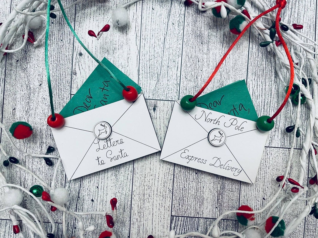 DIGITAL Letters to & From Santa Christmas Ornament File | Single Line ...