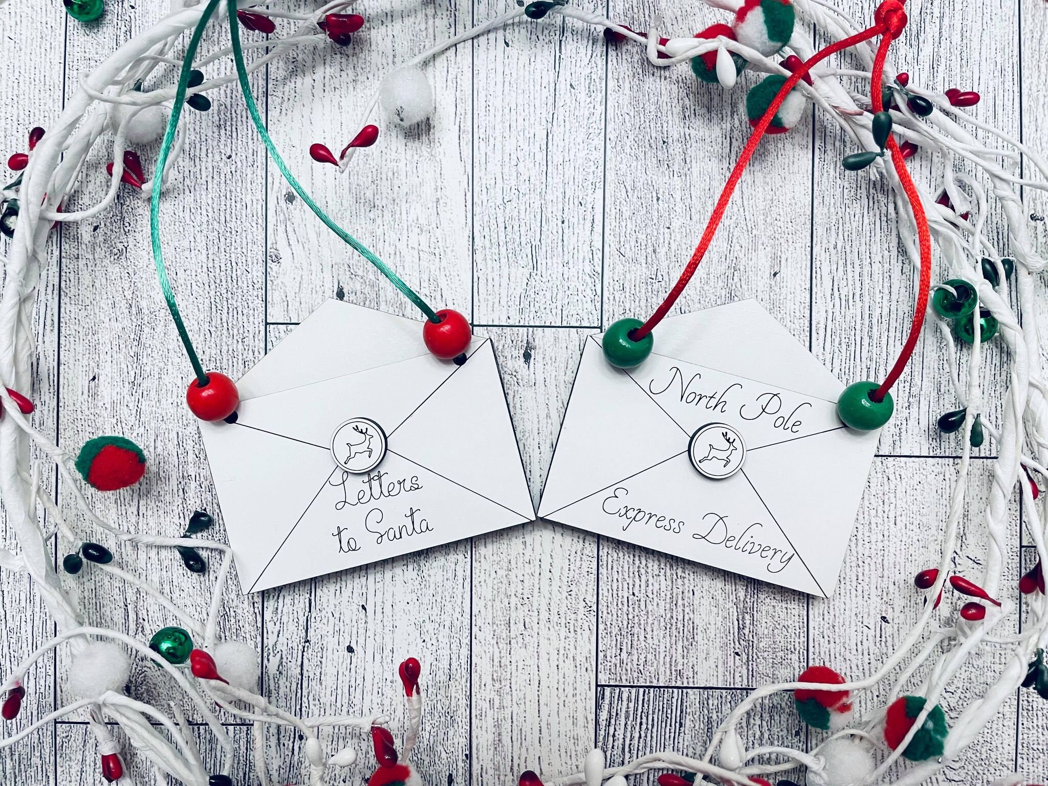 DIGITAL Letters to & From Santa Christmas Ornament File Single Line ...