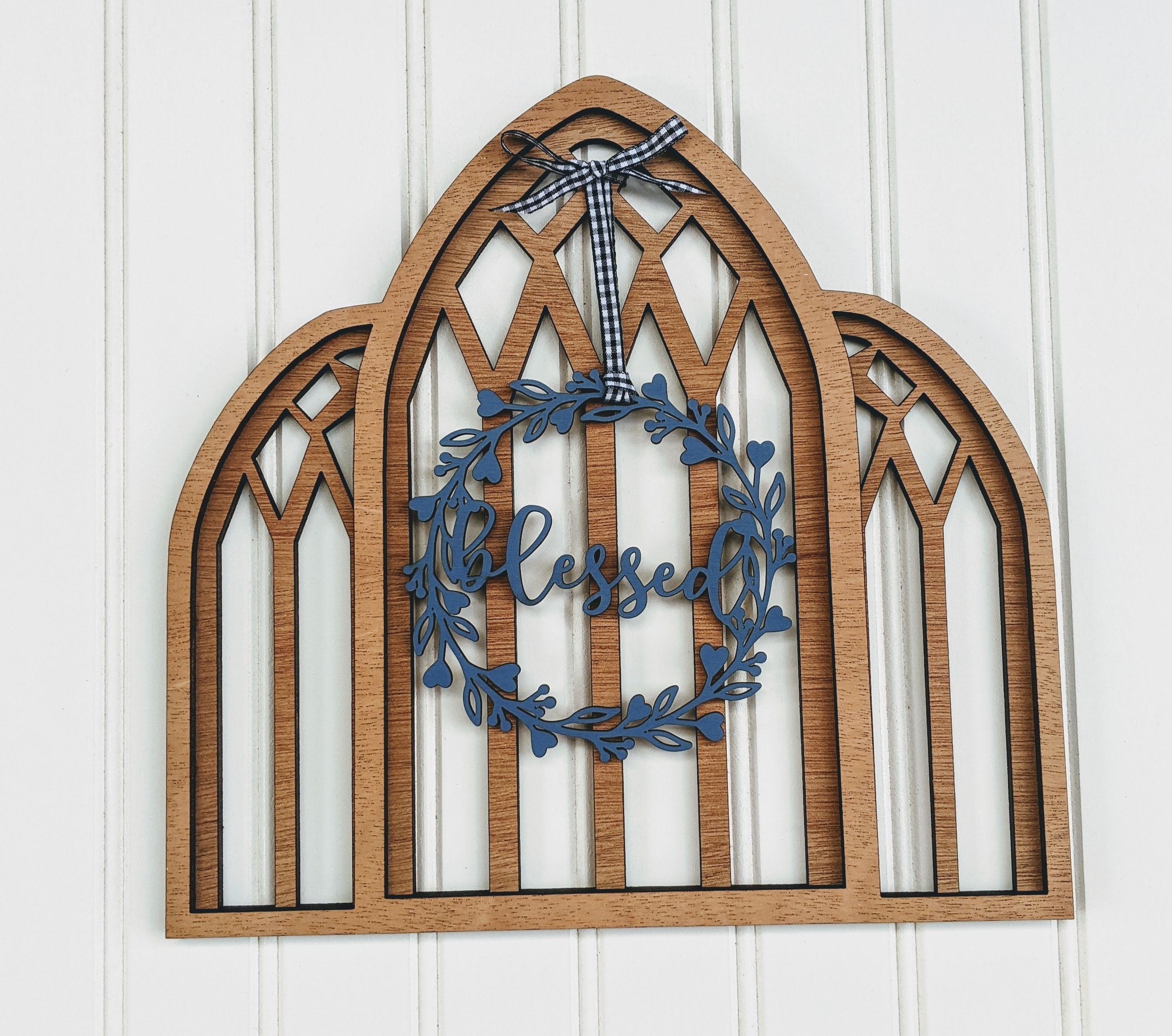 DIGITAL Triple Arch Cathedral Window Farmhouse Window SVG | Etsy