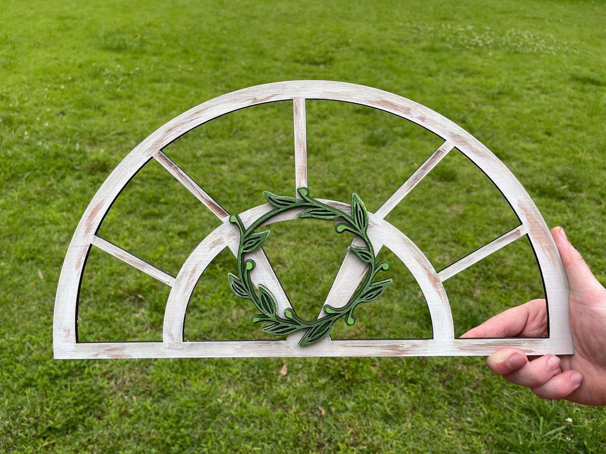 DIGITAL Transom Window and 2 Wreaths | Farmhouse Window File | Window ...