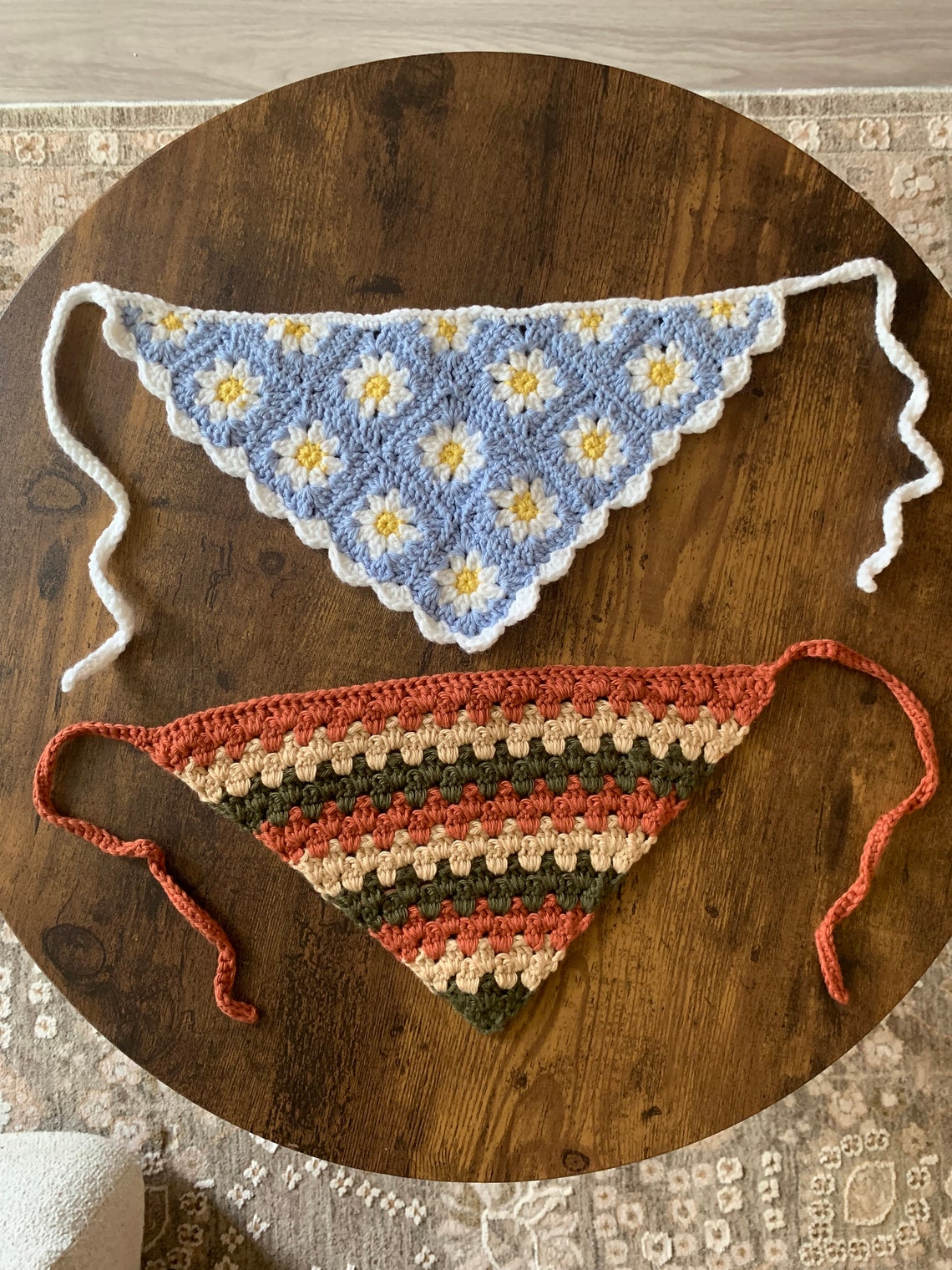 Crochet Triangle Bandana - Etsy