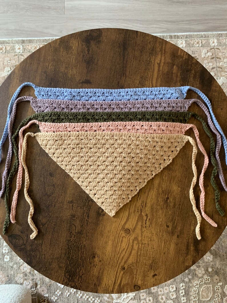 Crochet Triangle Bandana - Etsy