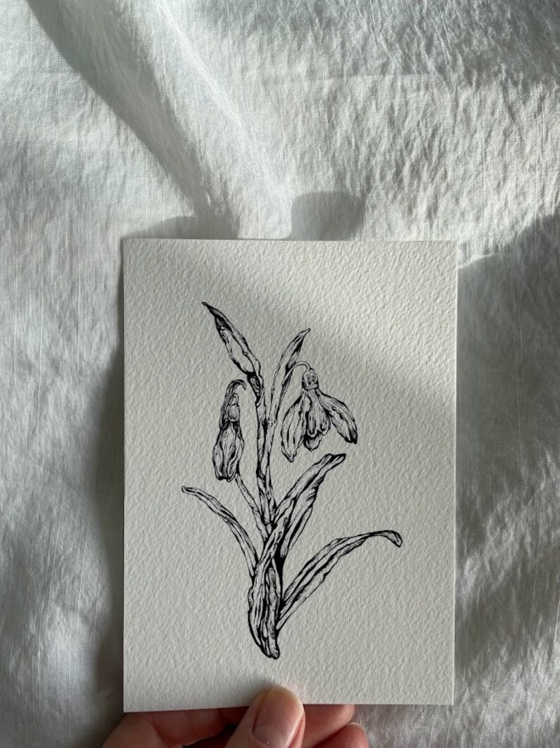 Snowdrops. Digital File. Floral Tattoo. Floral Art. Botanical Art ...
