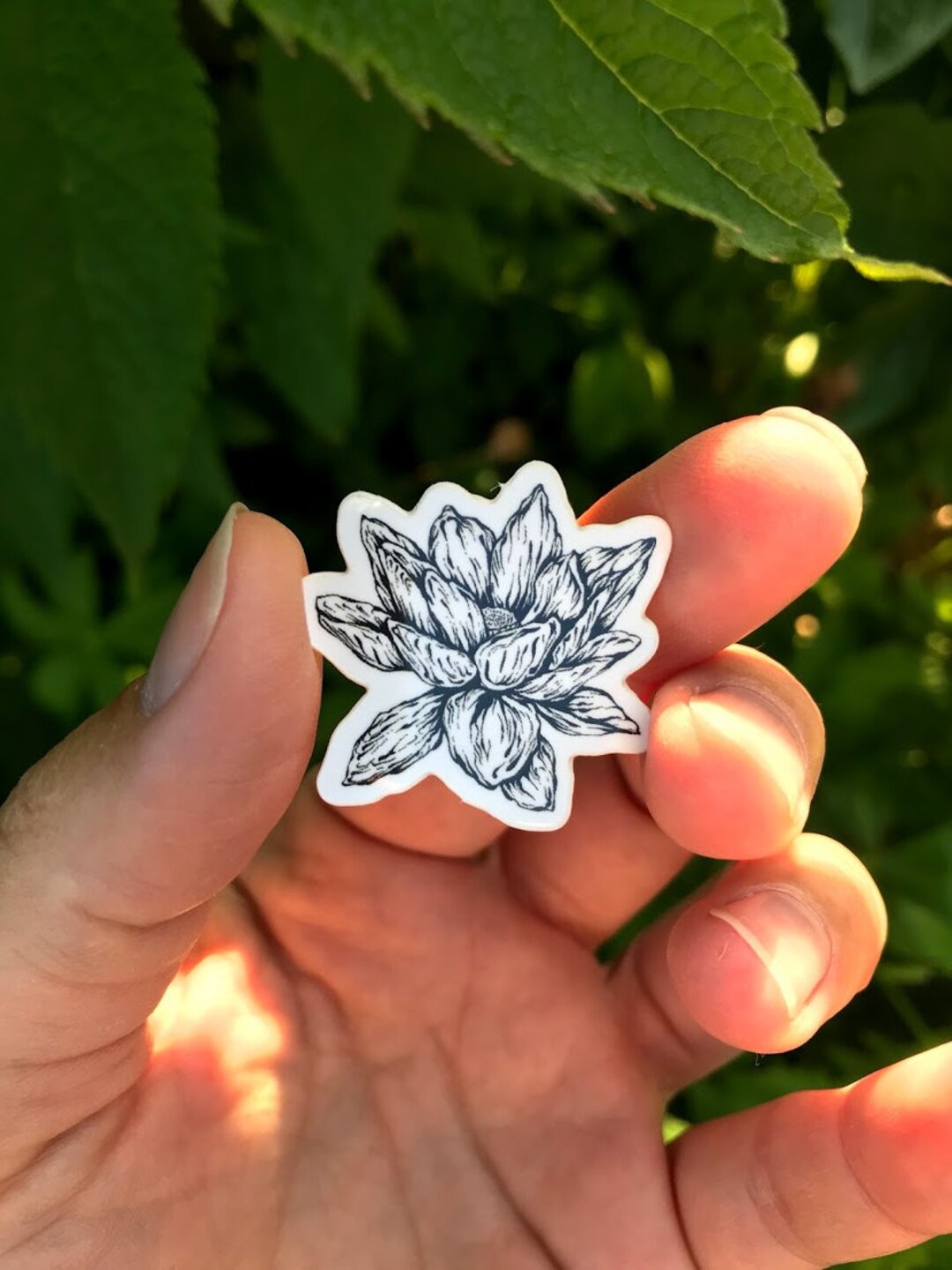 Pegatina de flor de loto Pegatina de vinilo Arte floral - Etsy España
