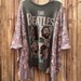 Led Zeppelin Upcycled Kantha Tee Doll Baby Oversized Fits a Small to XL ...