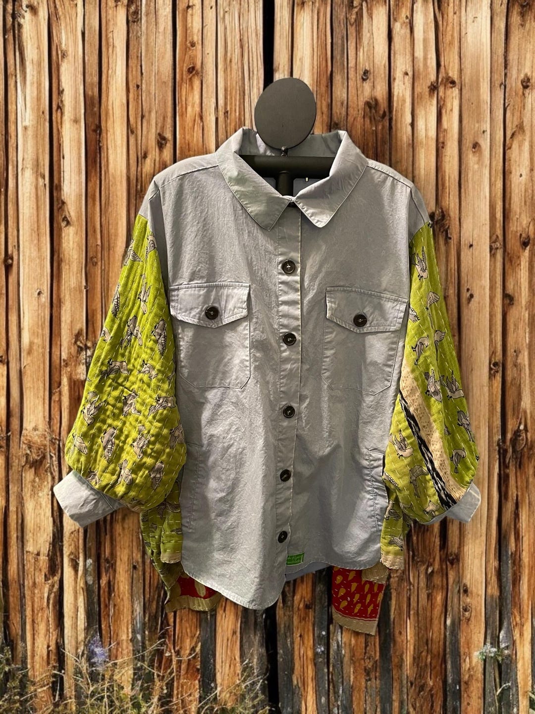 Blondie Upcycled Vintage Kantha Quilt Shacket - Etsy