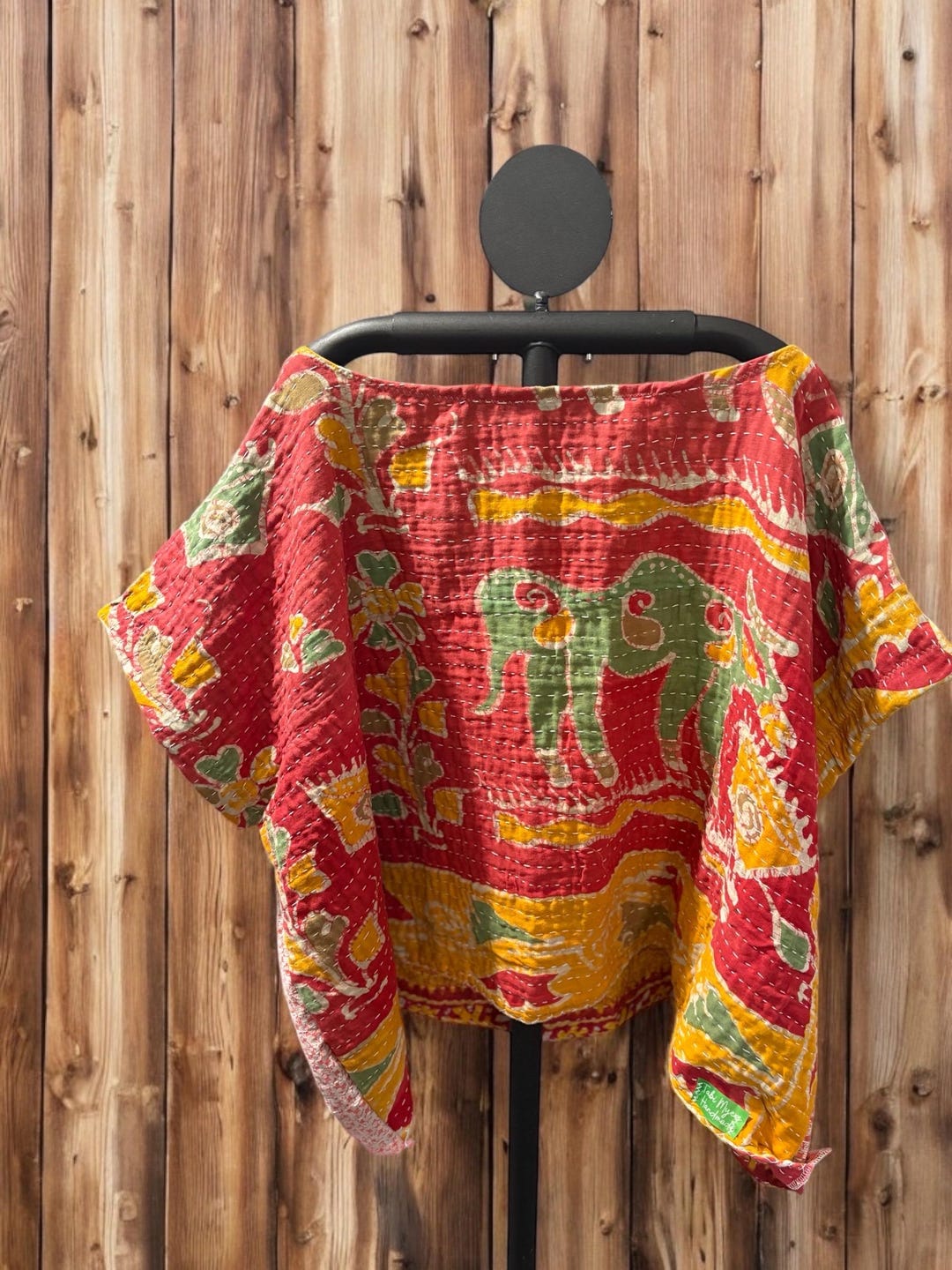 Welcome to the Jungle Upcycled Kantha Boxy Top FREE SIZE Fits Small to ...