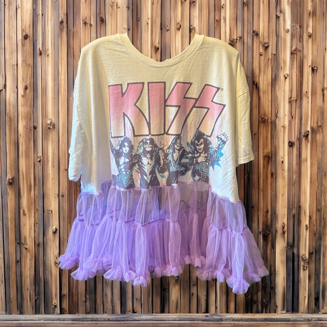 Kiss Ruffled Rockstar Top OVERSIZED One Size Fits Small to XXL - Etsy