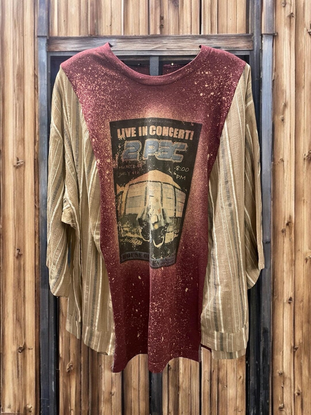 2pac Upcycled Drop Shoulder Top Free Size - Etsy