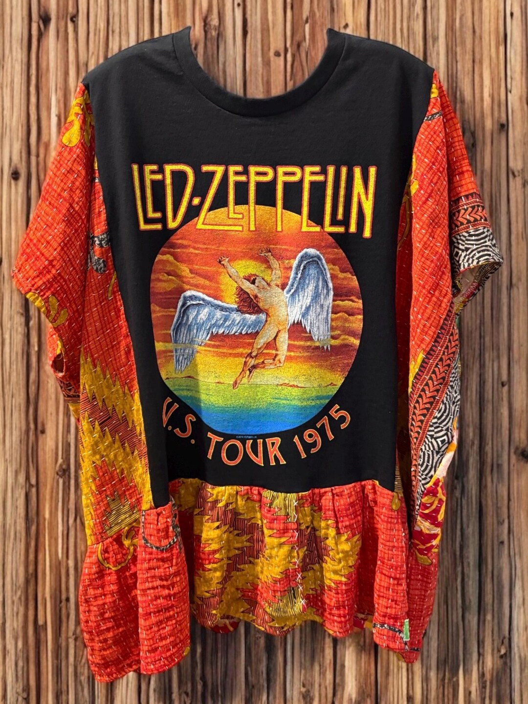 Led Zeppelin Upcycled Kantha Tee Doll Baby - Etsy