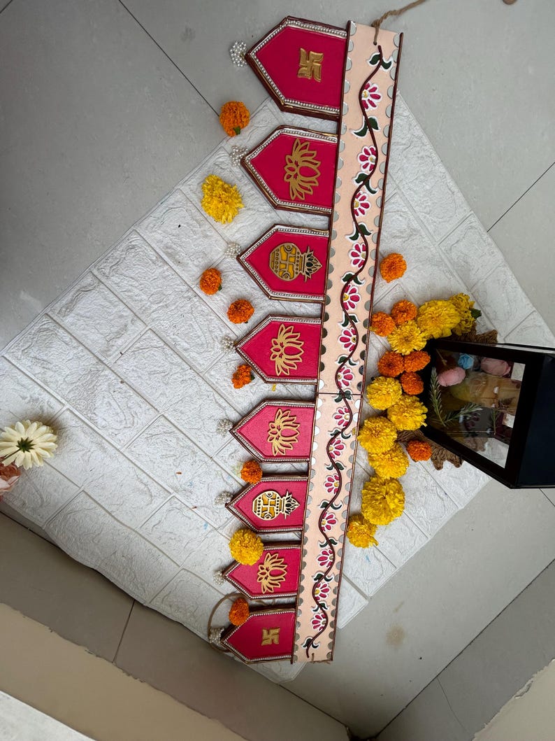 Handpainted Lippan Art Toran, Bandarwar, Diwali Decor 36 Inches - Etsy